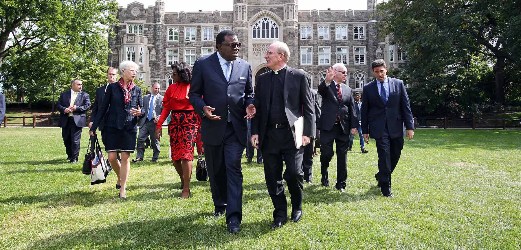 Namibian President Returns Home to Fordham