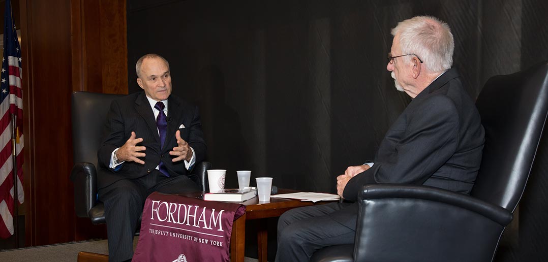 Former NYPD Commissioner Reflects on Career in Fordham Appearance