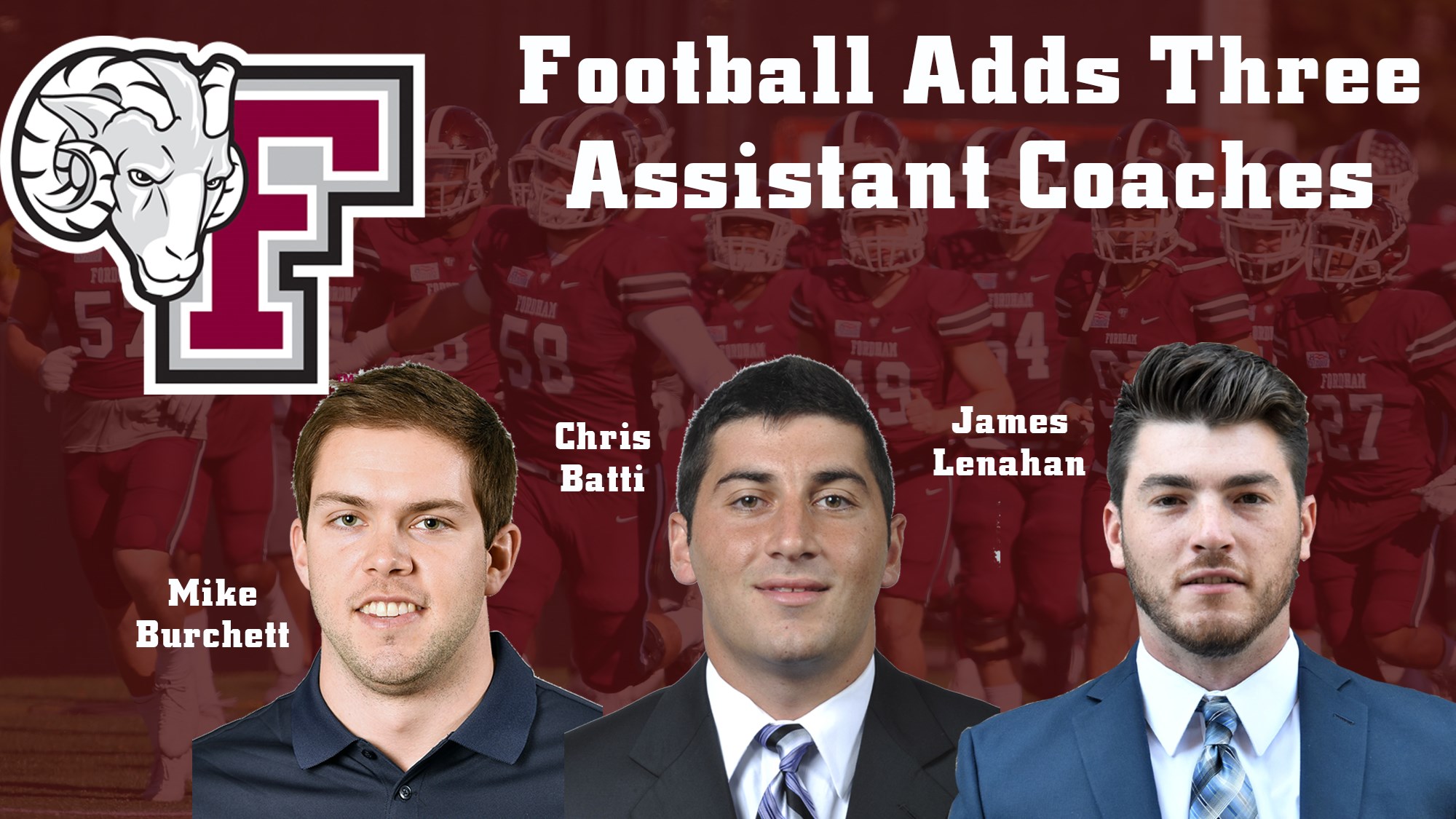 Joe Conlin Adds Three to Fordham Football Staff