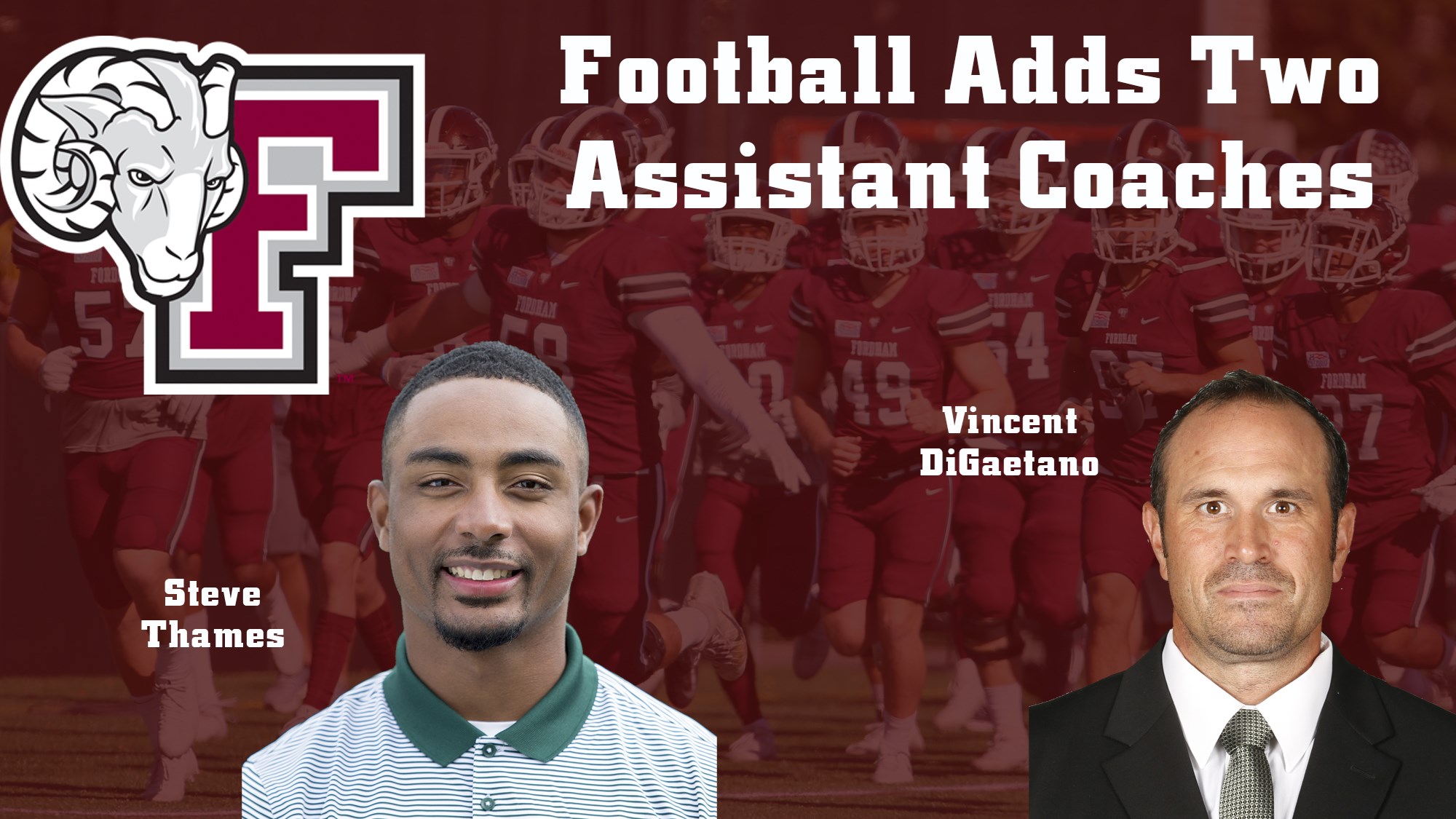 Joe Conlin Adds Two to Fordham Football Staff