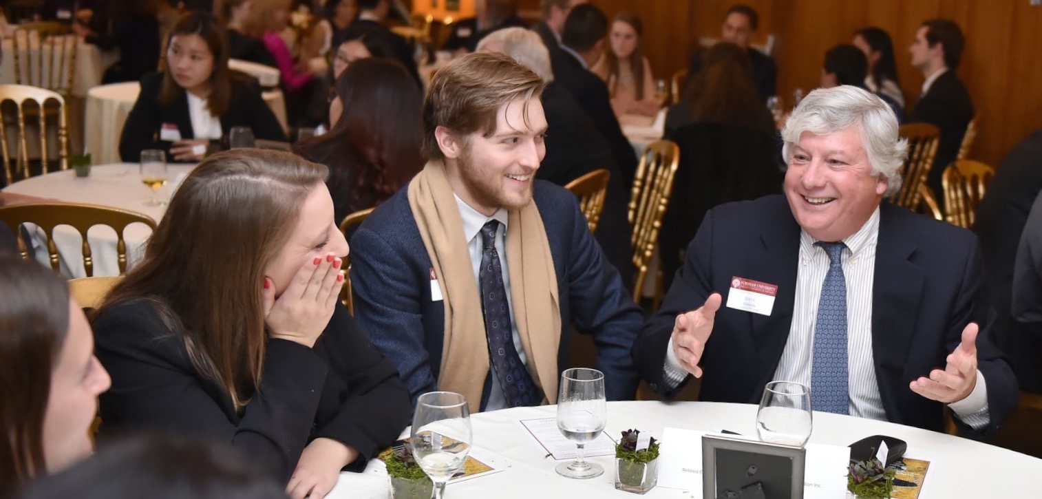 Fordham Alumni and Benefactors Mentor the Younger Generation