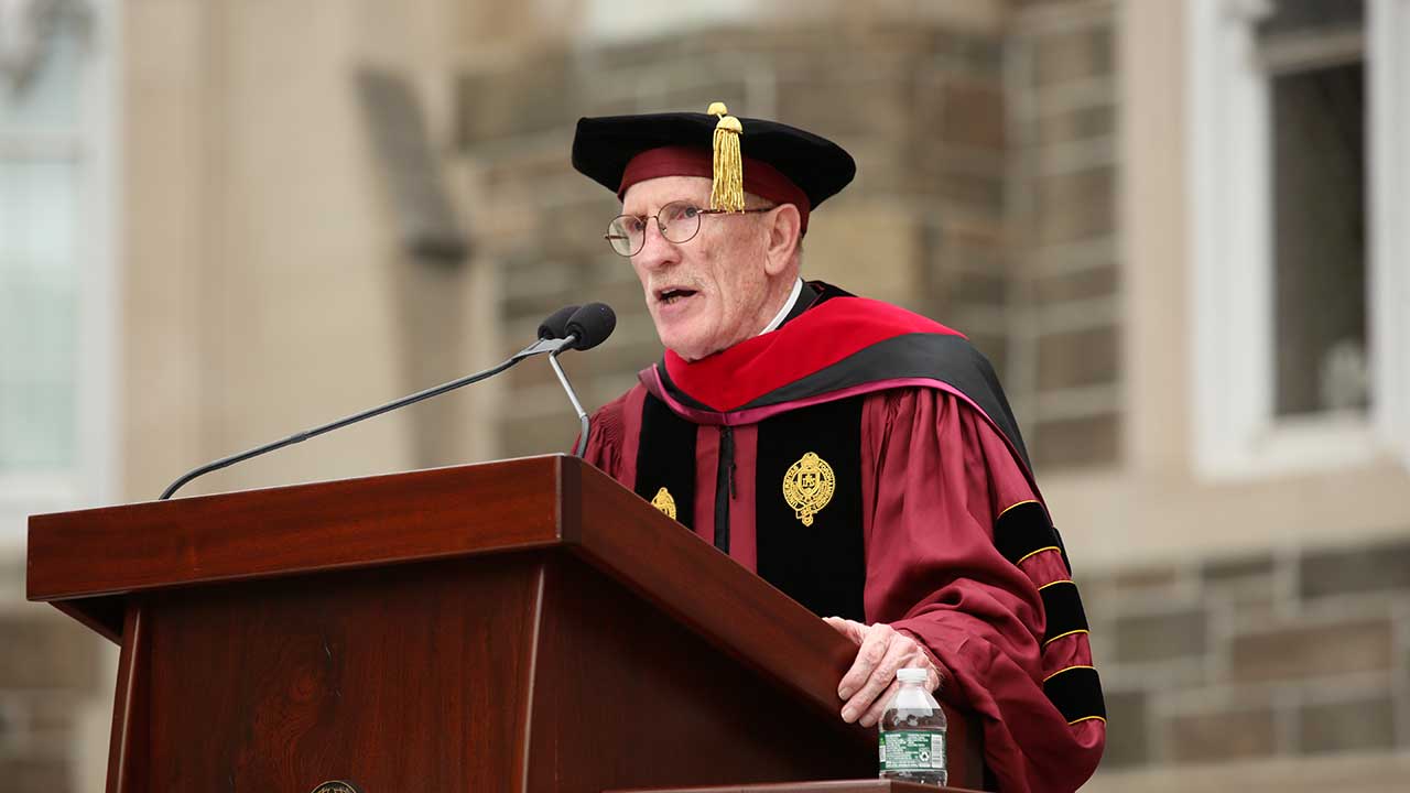 Father McShane Returns to Fordham, Receives Honorary Degree
